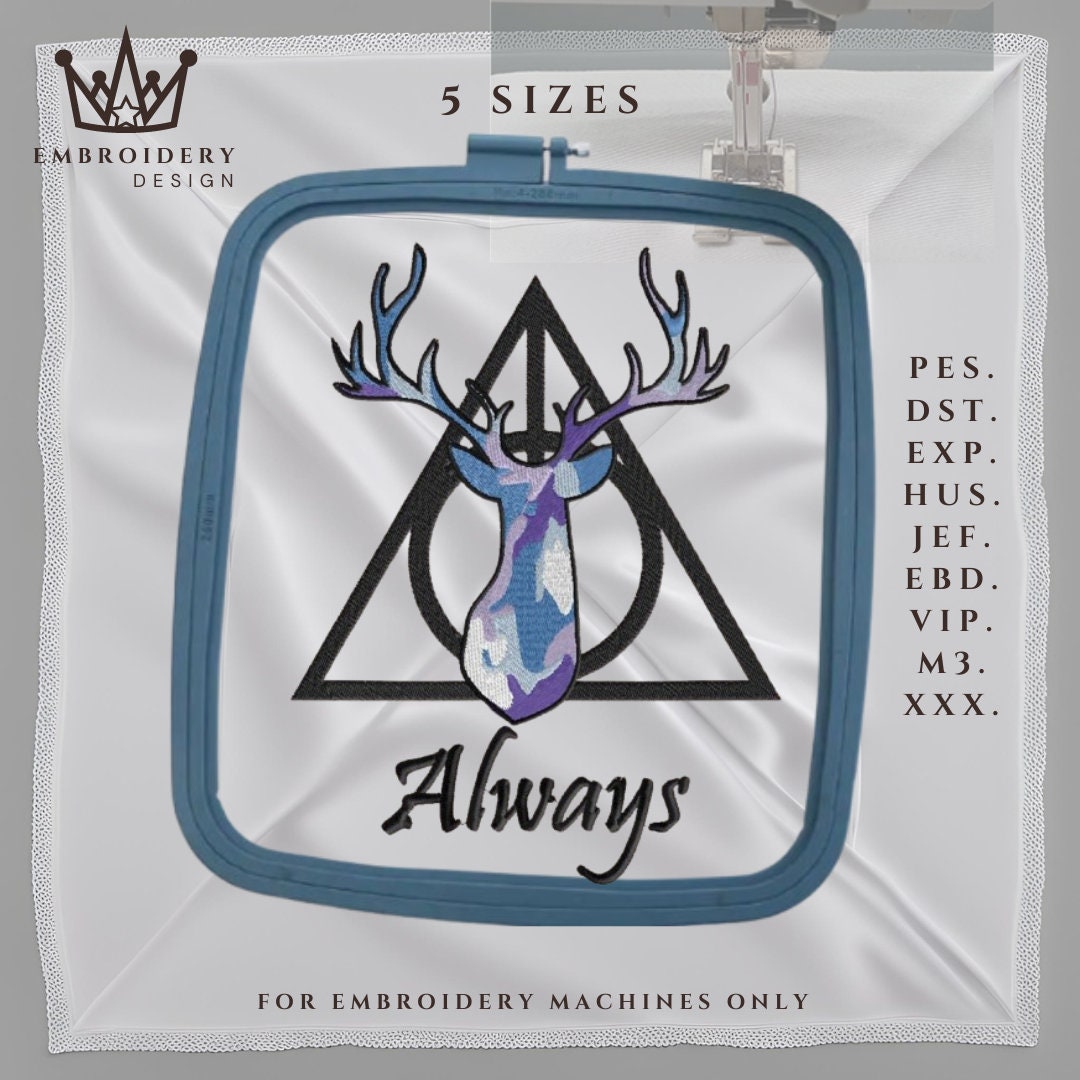 Wizard Deer Embroidery Design: HP Logo PES File (digital Download) - Etsy