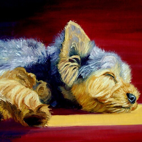 Yorkie Art Print From Original Yorkshire Terrier Painting - Etsy