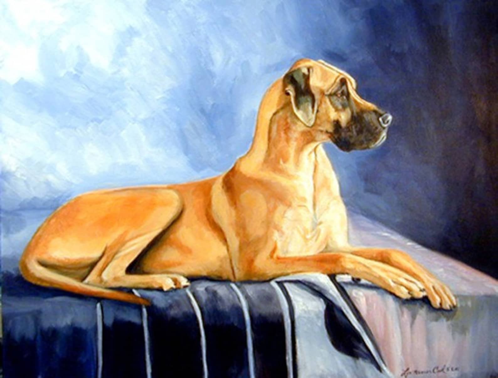 Great Dane Dog Giclee Fine Art Print - Etsy