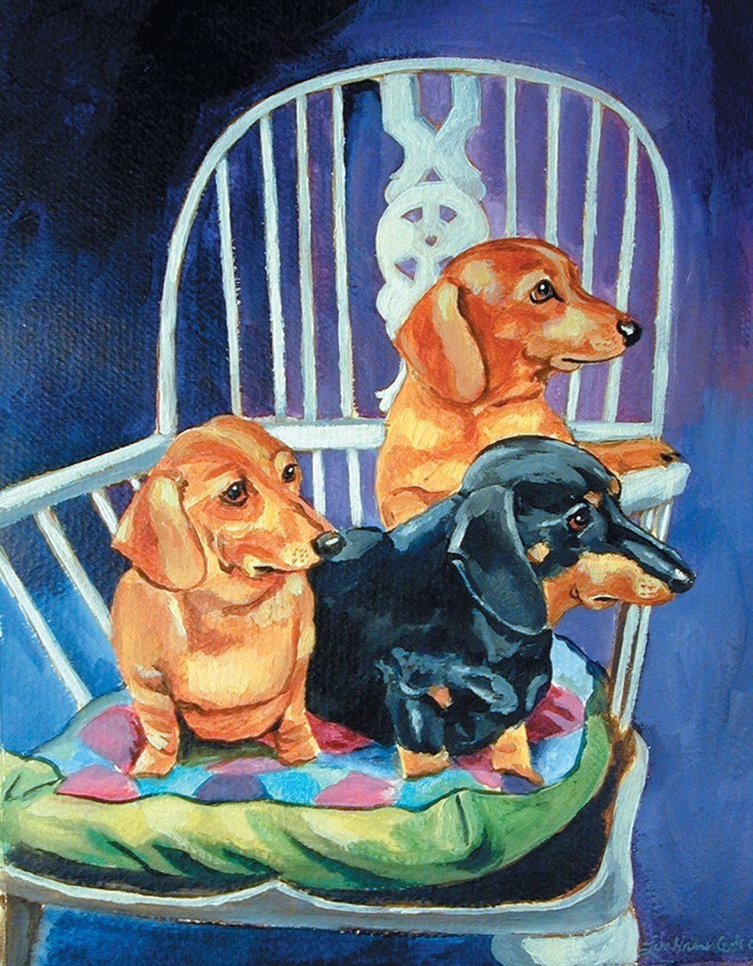 Dachshund Dog, Doxie, Dash Hound, Collectible Giclée Fine Art Print ...