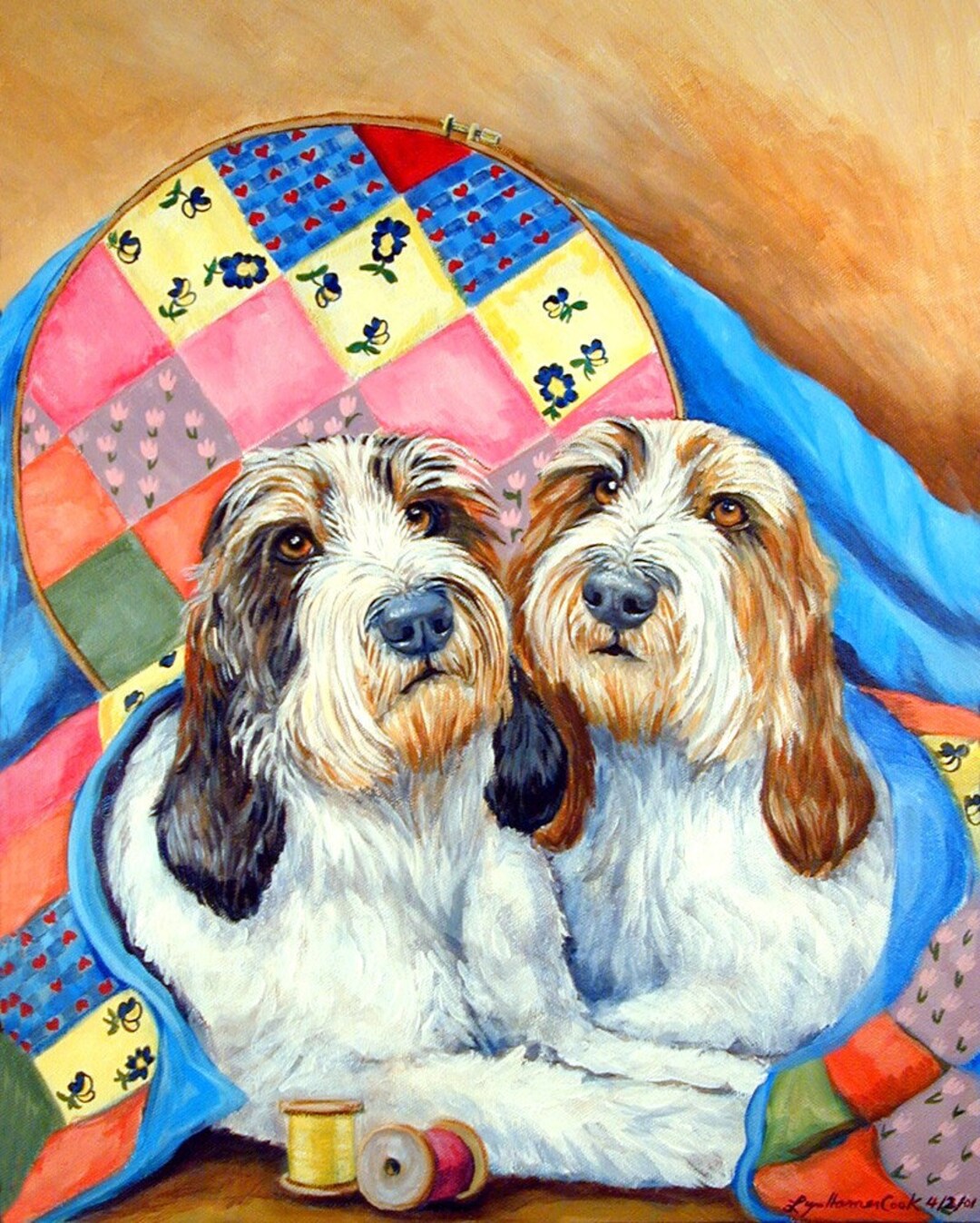 Petit Basset Griffon Vendeen Puppy Dog Collectible Giclée Fine Art ...