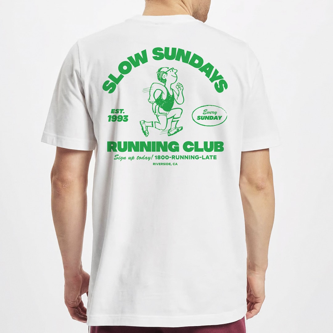 Slow Sundays Running Club Retro Graphic T-shirt - Etsy Australia
