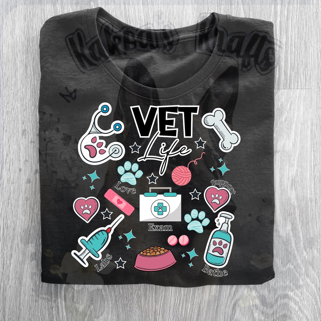 Veterinary Shirt Png, Vet Png, Vet Assistant Png, Veterinary Png, Retro ...