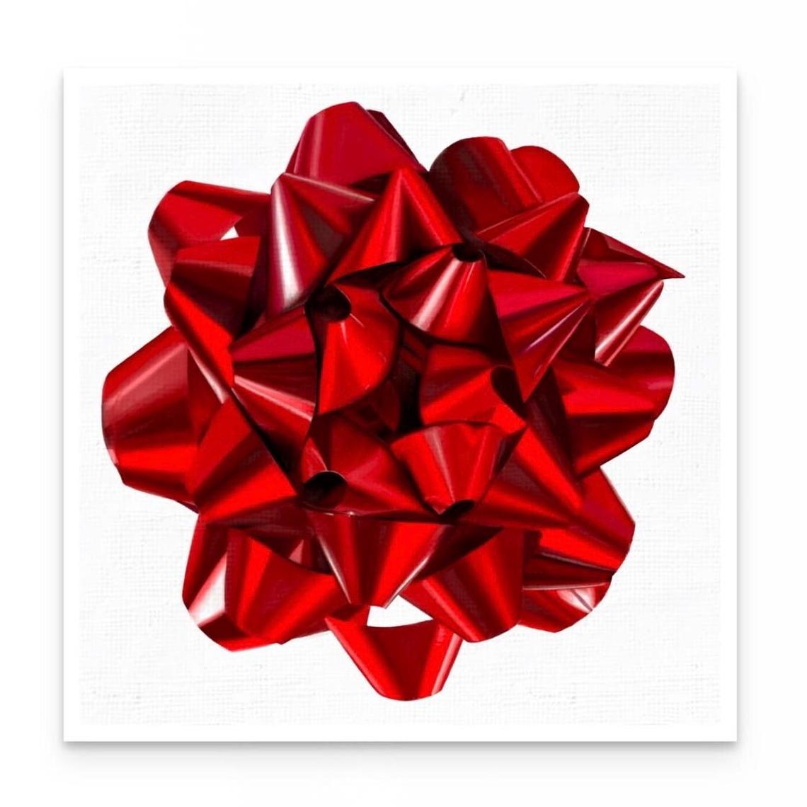 Red Bow Painting- Digital Download, Wall Art, Art Print, Print at Home ...