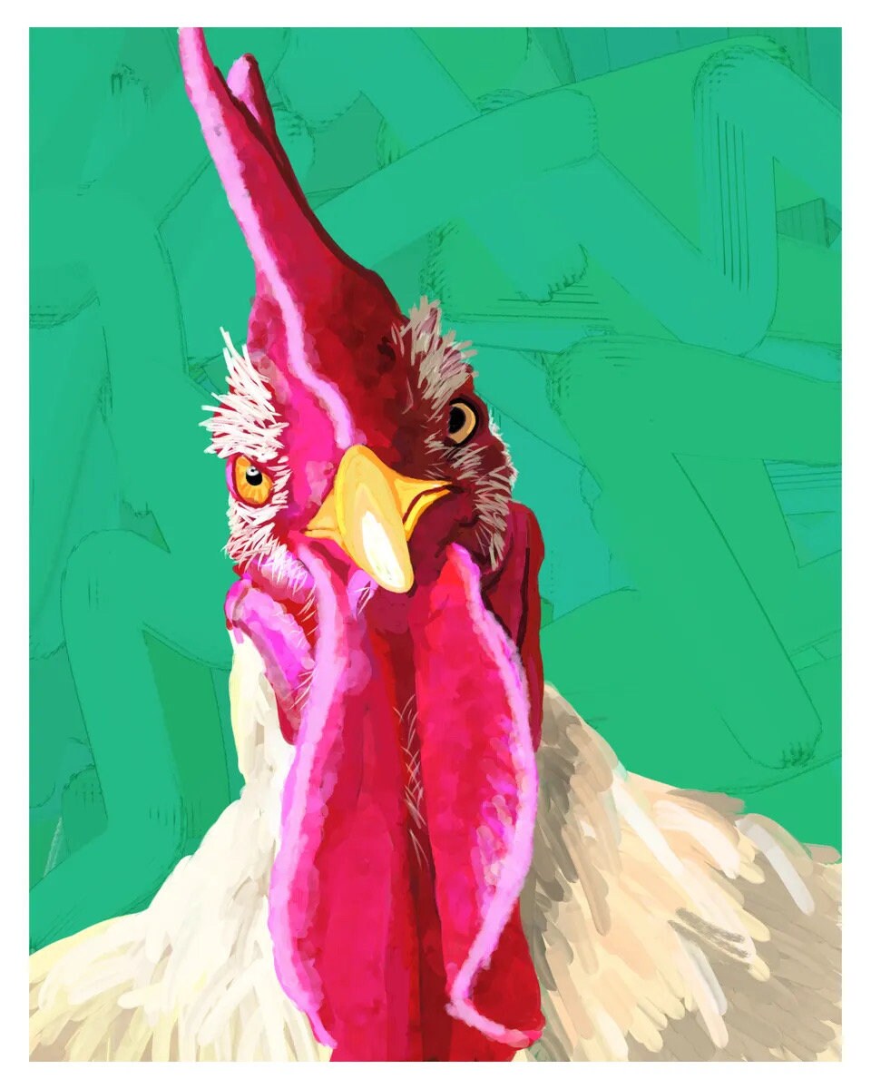Judgy Chicken Fine Art Print - Etsy