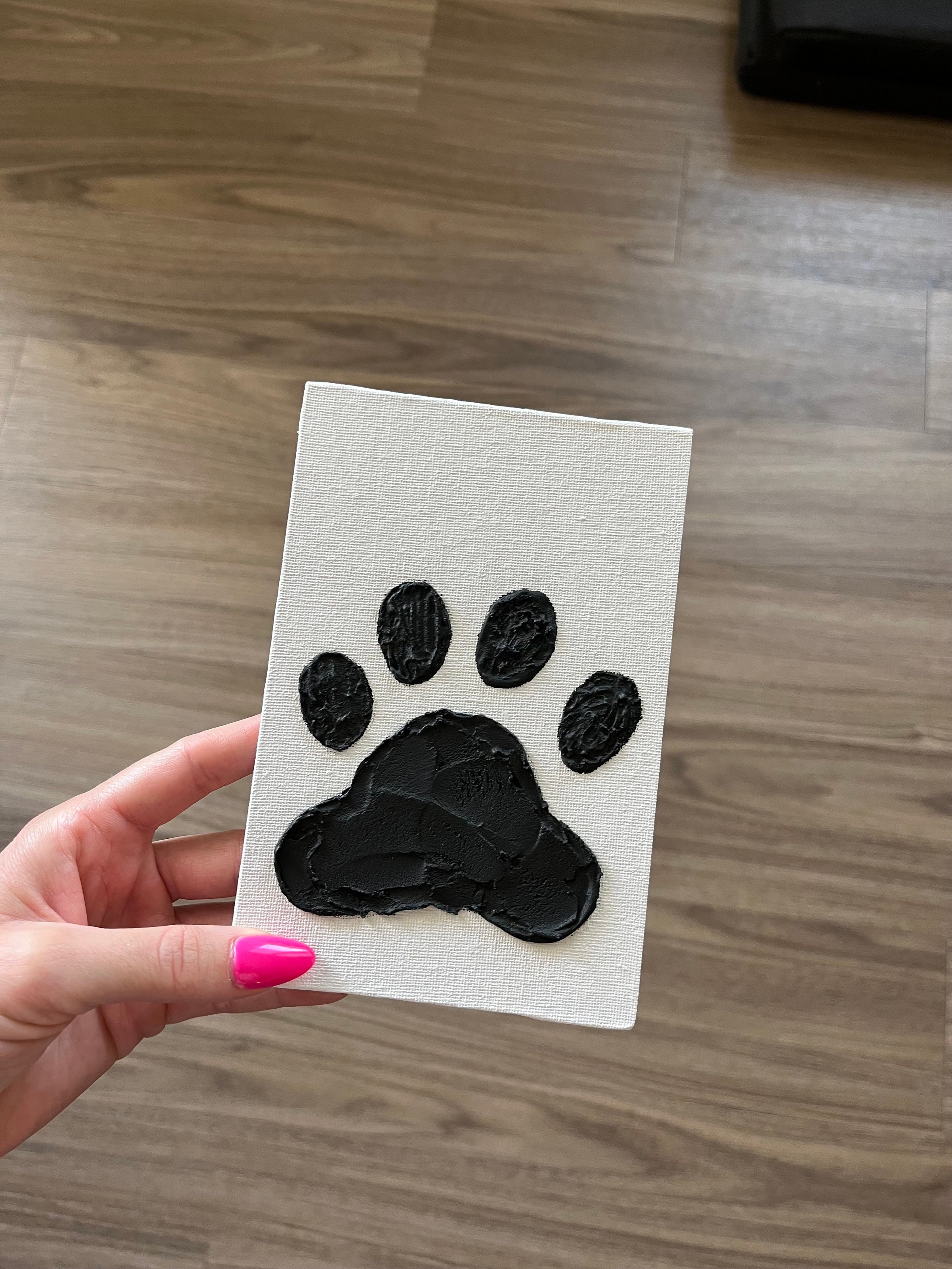 Textured Paw Print Acrylic Painting - Etsy