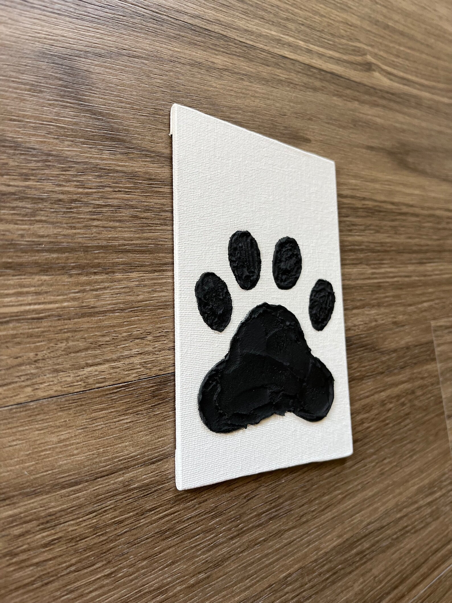 Textured Paw Print Acrylic Painting - Etsy