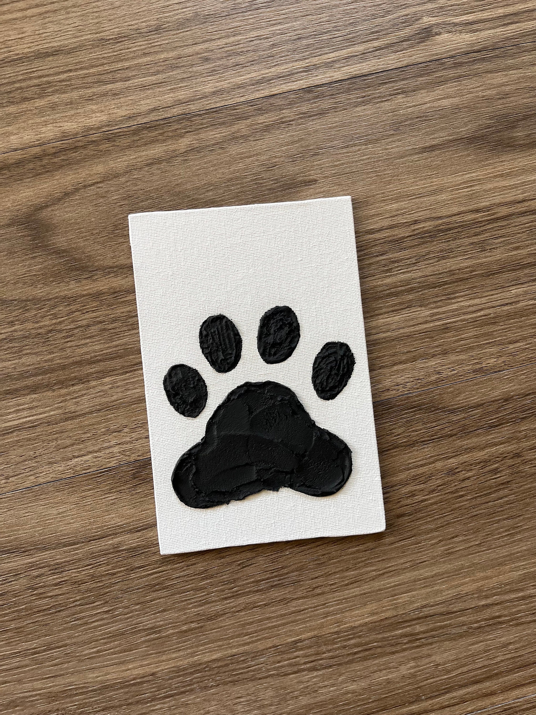 Textured Paw Print Acrylic Painting - Etsy