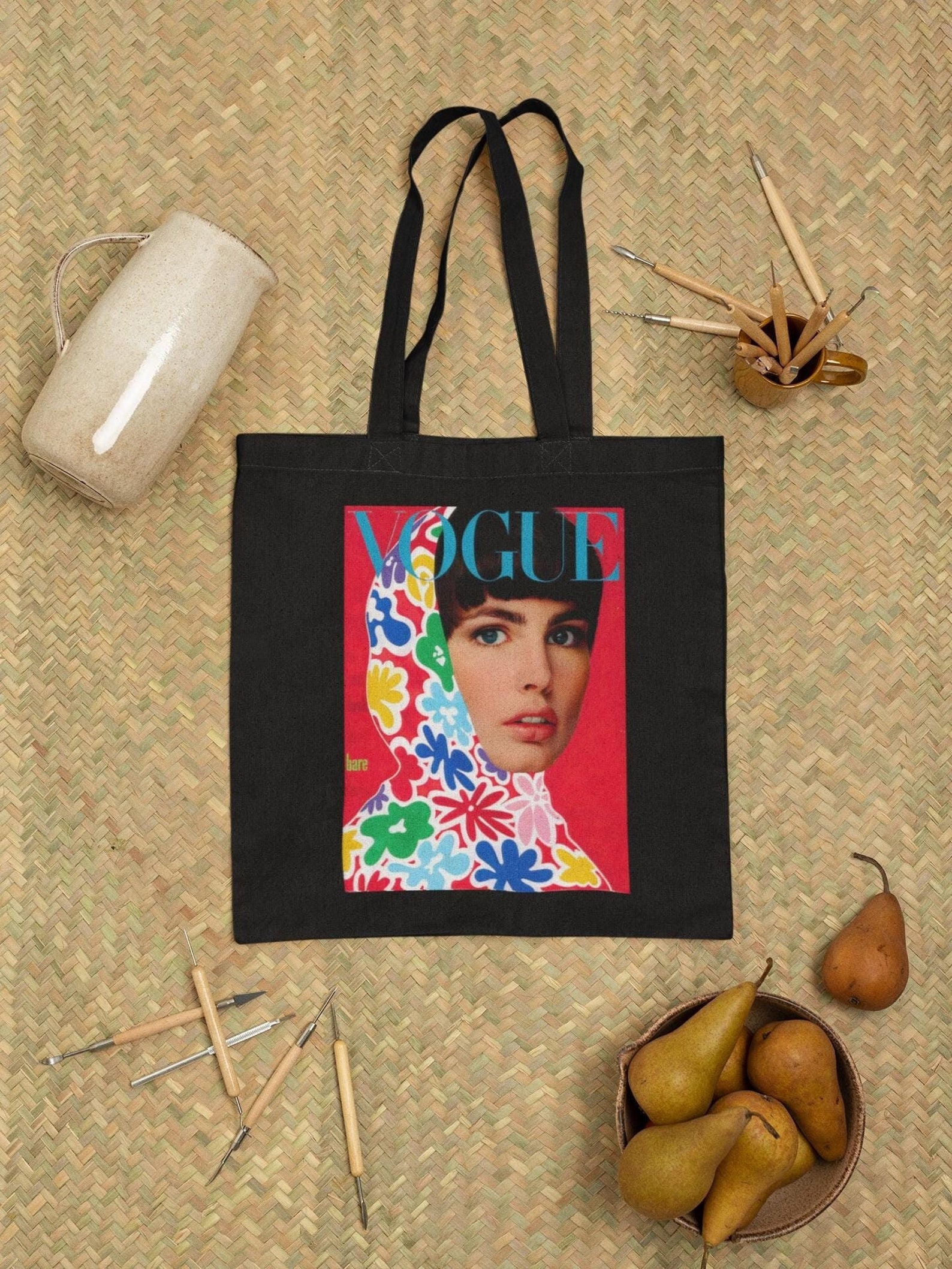 Vogue Tote Bag | Grocery School Shopping Bag | Aesthetic Tote | Stylish ...