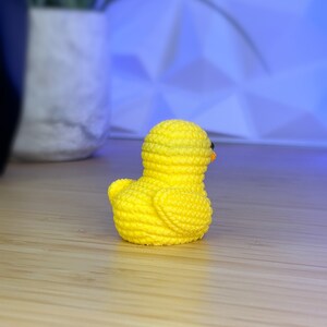 Crochet Rubber Duck Amigurumi Keychain Figurine | 3D Print - Etsy