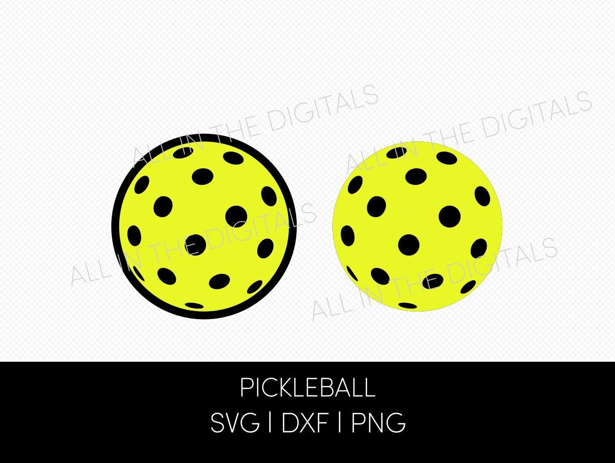 Pickleball & Paddle SVG Files, Pickleball Cut Files, Pickleball Vector ...