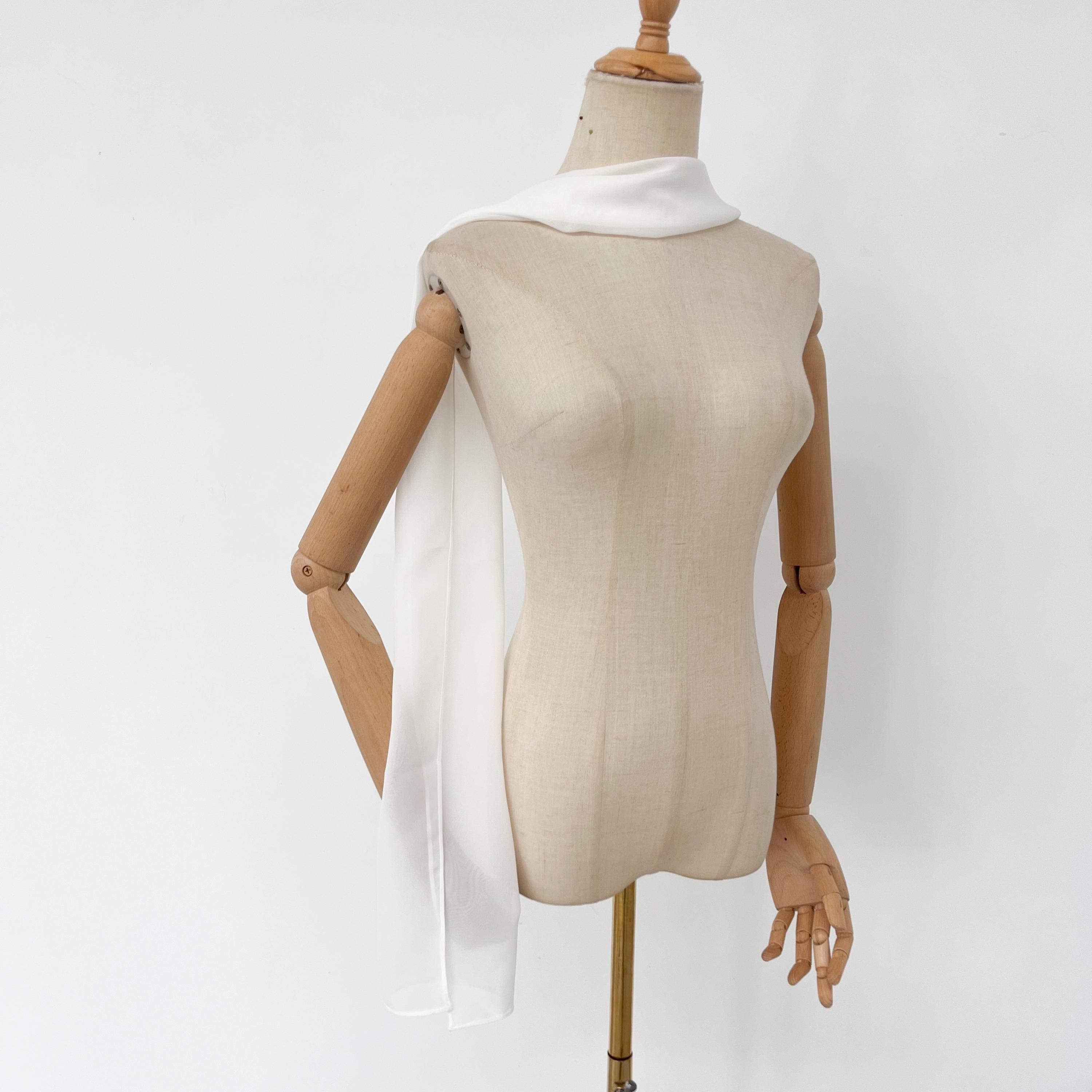 Off White Chiffon Wedding Scarf, 120 Colors Chiffon Neck Scarf, Wedding ...