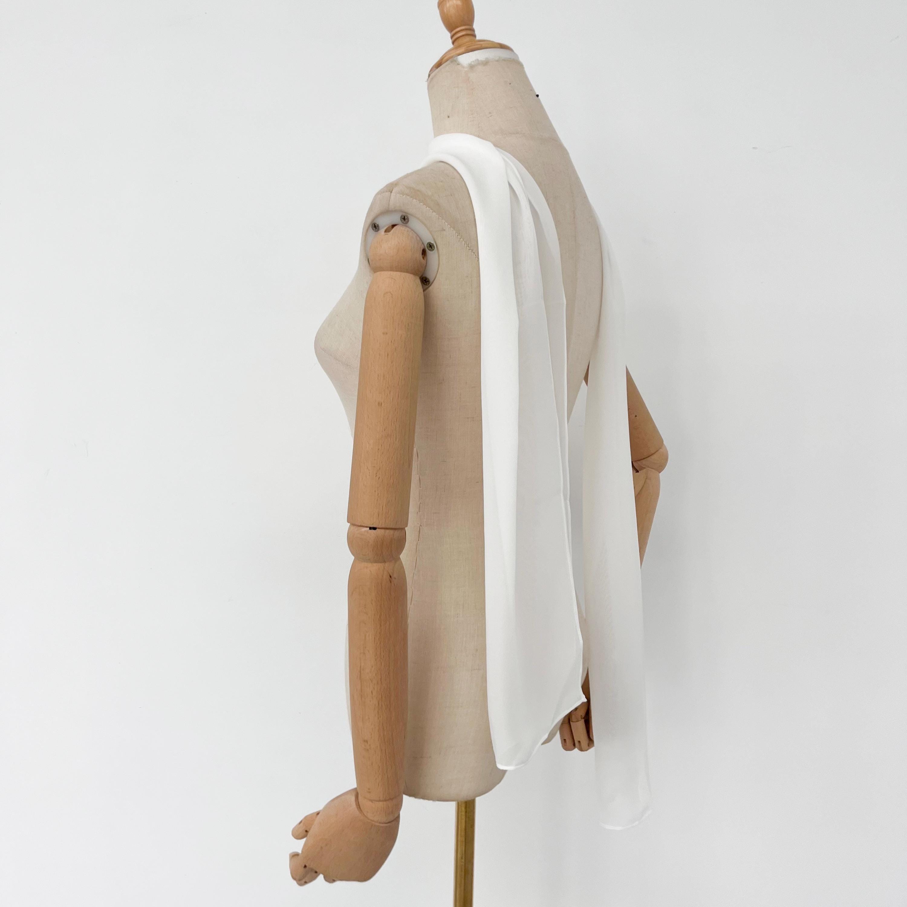 Off White Chiffon Wedding Scarf, 120 Colors Chiffon Neck Scarf, Wedding ...