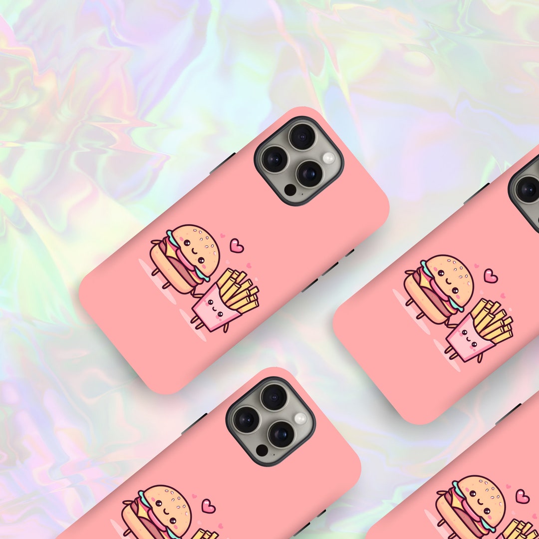 Cute Kawaii Burger and Fries Phone Case, Kawaii Iphone, Samsung ...