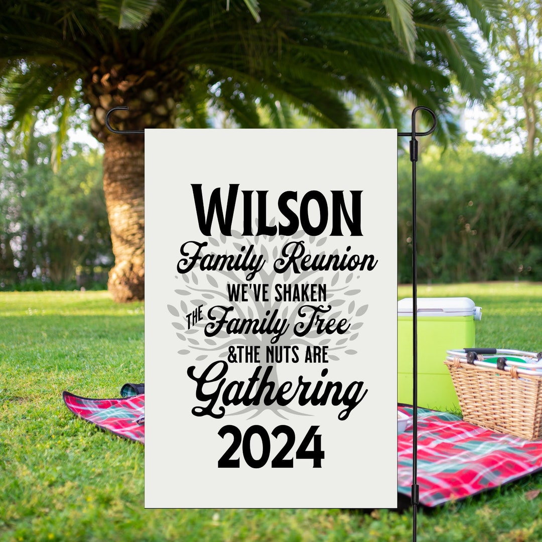 Custom Family Reunion Yard Sign, Personalized Garden Flag, Family ...