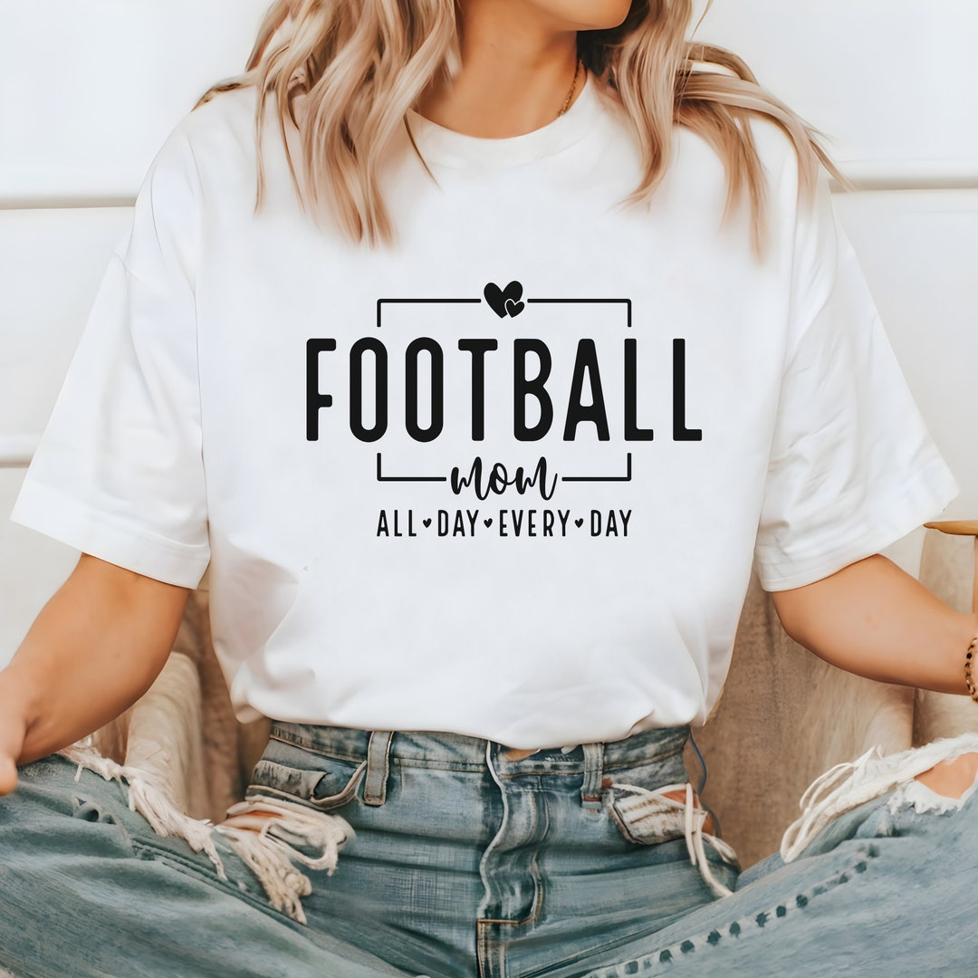 Football Mom T-shirt, Football Mom Shirt, Gift for Football Moms, Cute ...