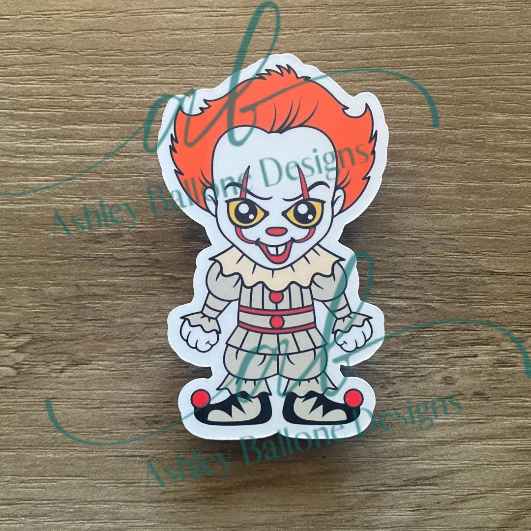 Scary Clown Sticker || 1" 2" 3" Inch Waterproof Vinyl Decal Sticker ...