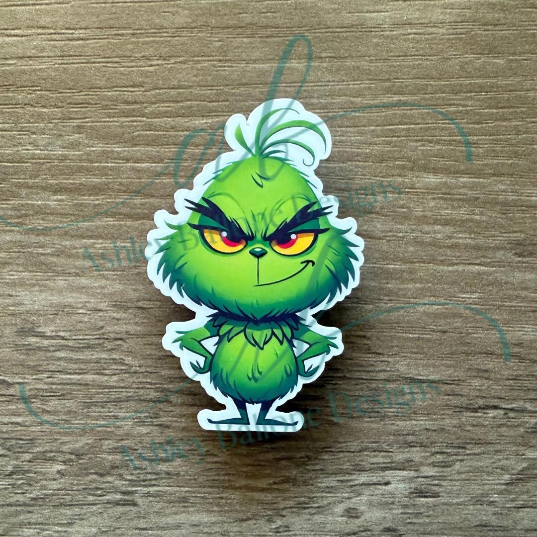 Cranky Christmas Monster Sticker || 1" 2" Inch Waterproof Vinyl Decal ...
