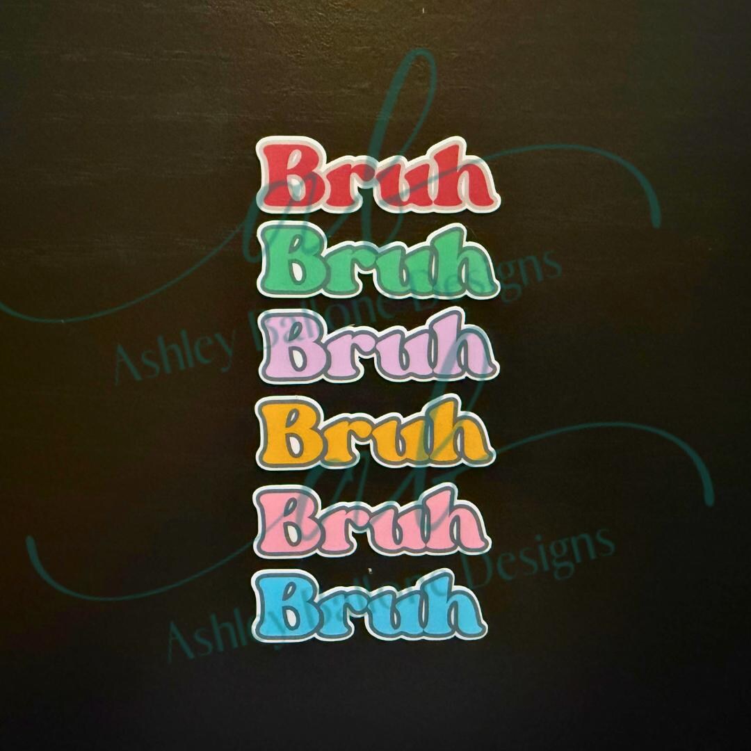 Bruh Word Sticker: Vinyl Sticker for Laptop, Tumbler - Etsy