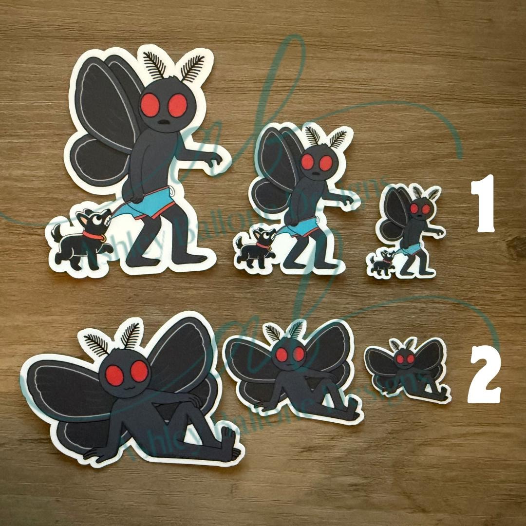 Mothman Sticker || 1" 2" 3" Inch Waterproof Vinyl Decal Sticker ...