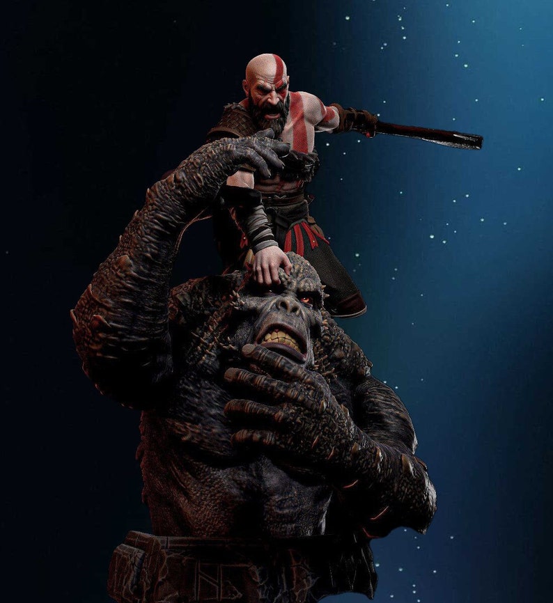 3D Kratos Stl Model 3D Stl Digital Download GOD of WAR Art Diy Gift - Etsy