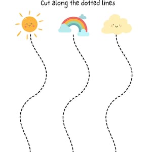 Scissor Skills Worksheet, Cutting Practice, Scissor Skills Printable ...