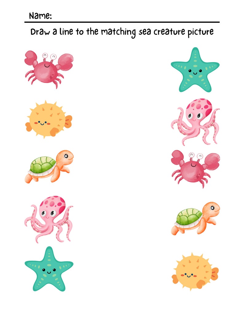 Animal Matching Game: Printable Learning Activity for Preschool ...