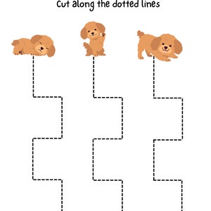 Scissor Skills Worksheet, Cutting Practice, Scissor Skills Printable ...