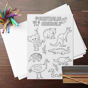 Digital Download | AUSTRALIAN ANIMALS | Aussie Animals | Coloring Book ...