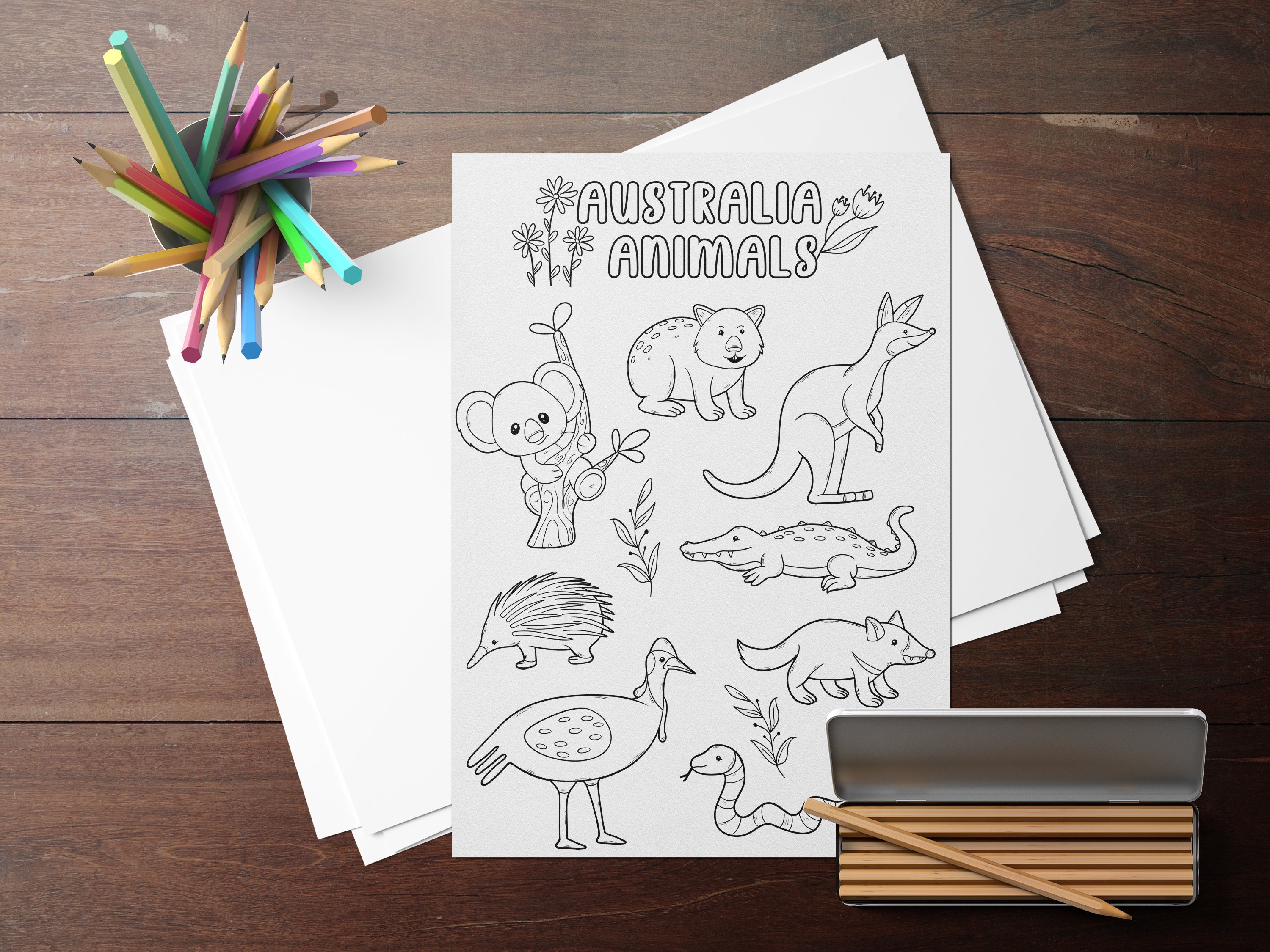 Digital Download | AUSTRALIAN ANIMALS | Aussie Animals | Coloring Book ...