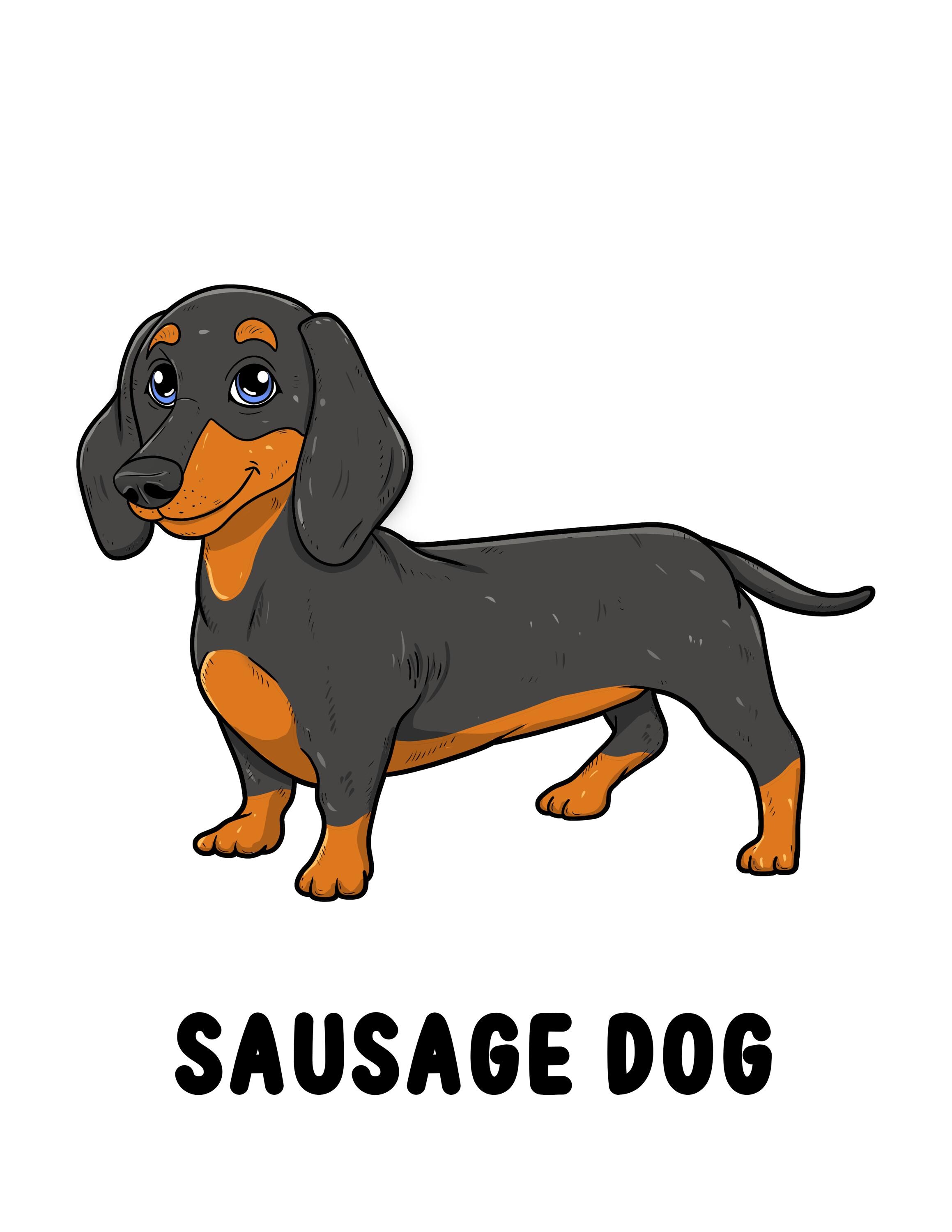 Dachshund Coloring Page for Kids: Fun Dog Activity (digital Download ...