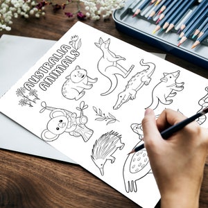 Digital Download | AUSTRALIAN ANIMALS | Aussie Animals | Coloring Book ...