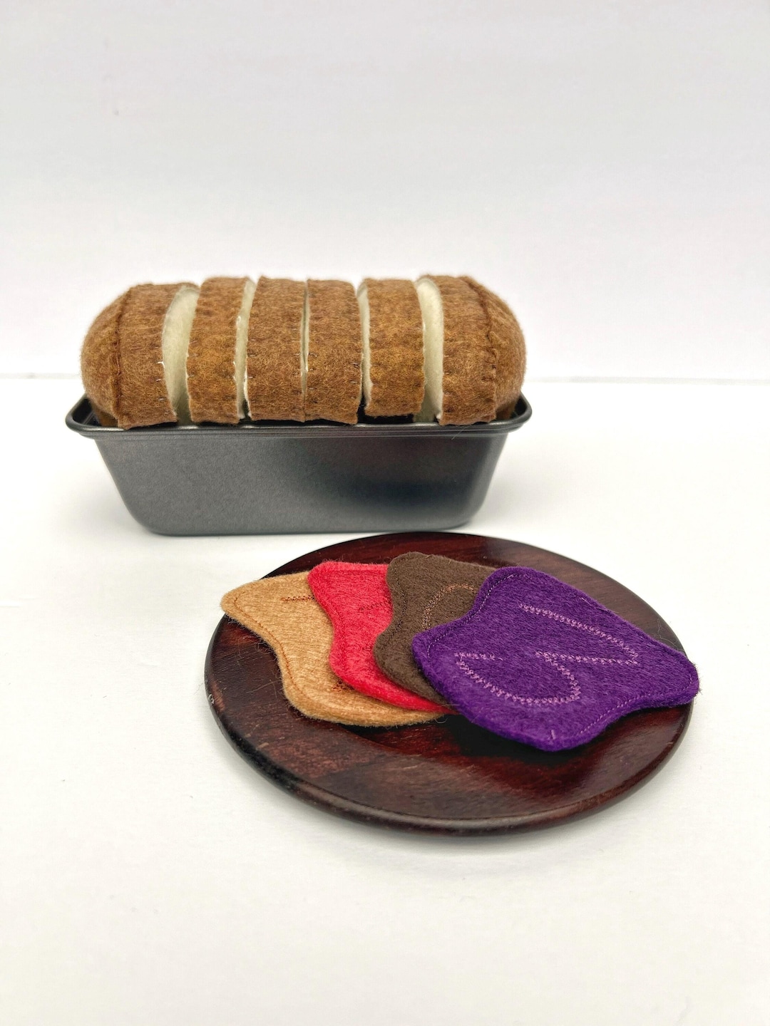 Felt Loaf of Bread With Spreads,felt Play Food, Play Food Set, Toy ...