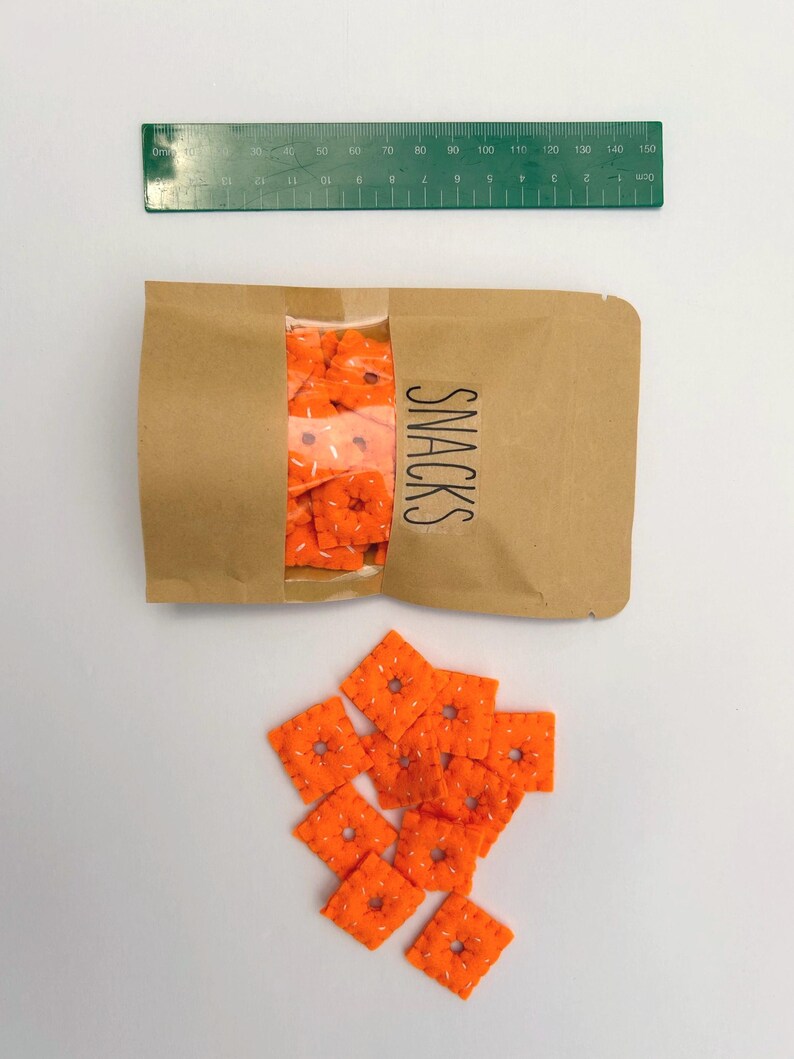 Felt Cheese Crackers: Pretend Play Food, 10-piece Snack Pack - Etsy