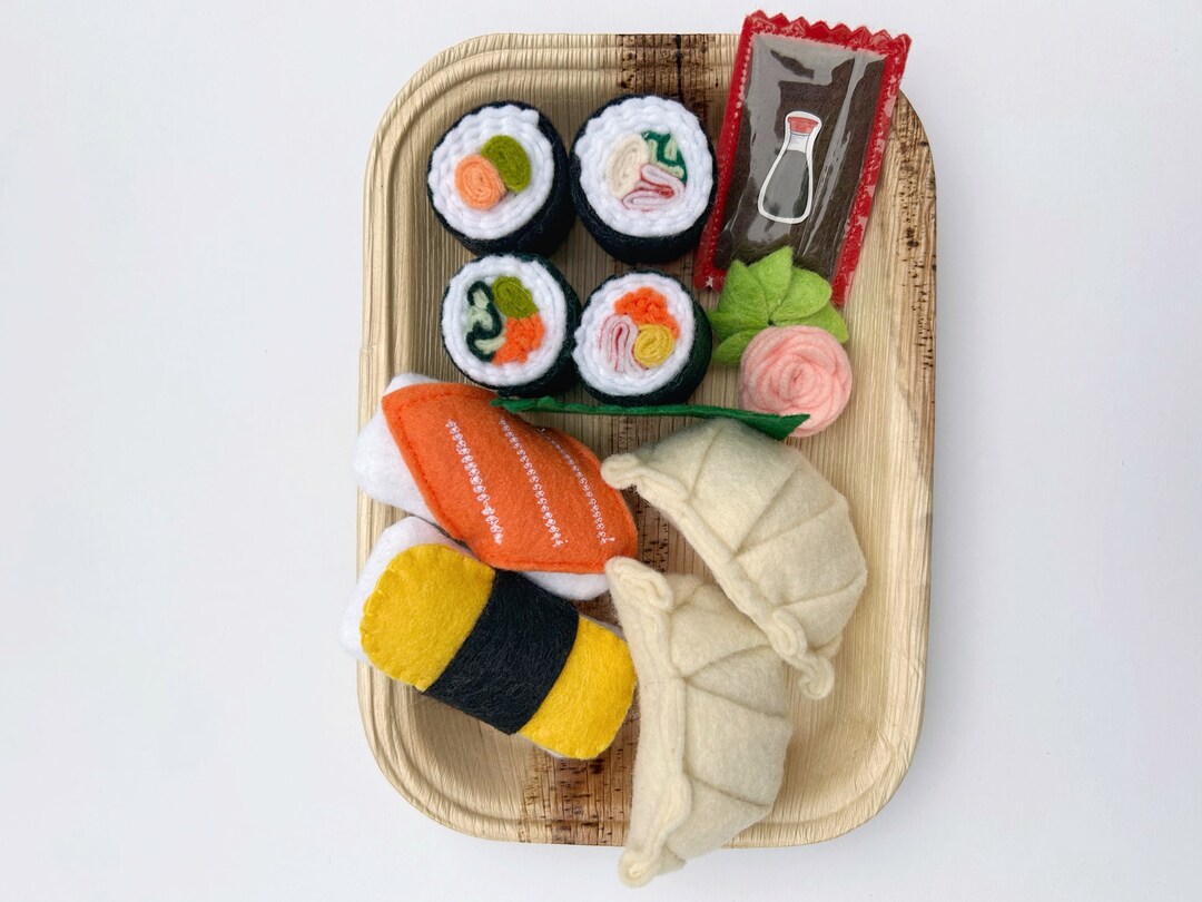 Felt Sushi Play Food Set: Maki Rolls, Nigiri & Dumplings - Etsy