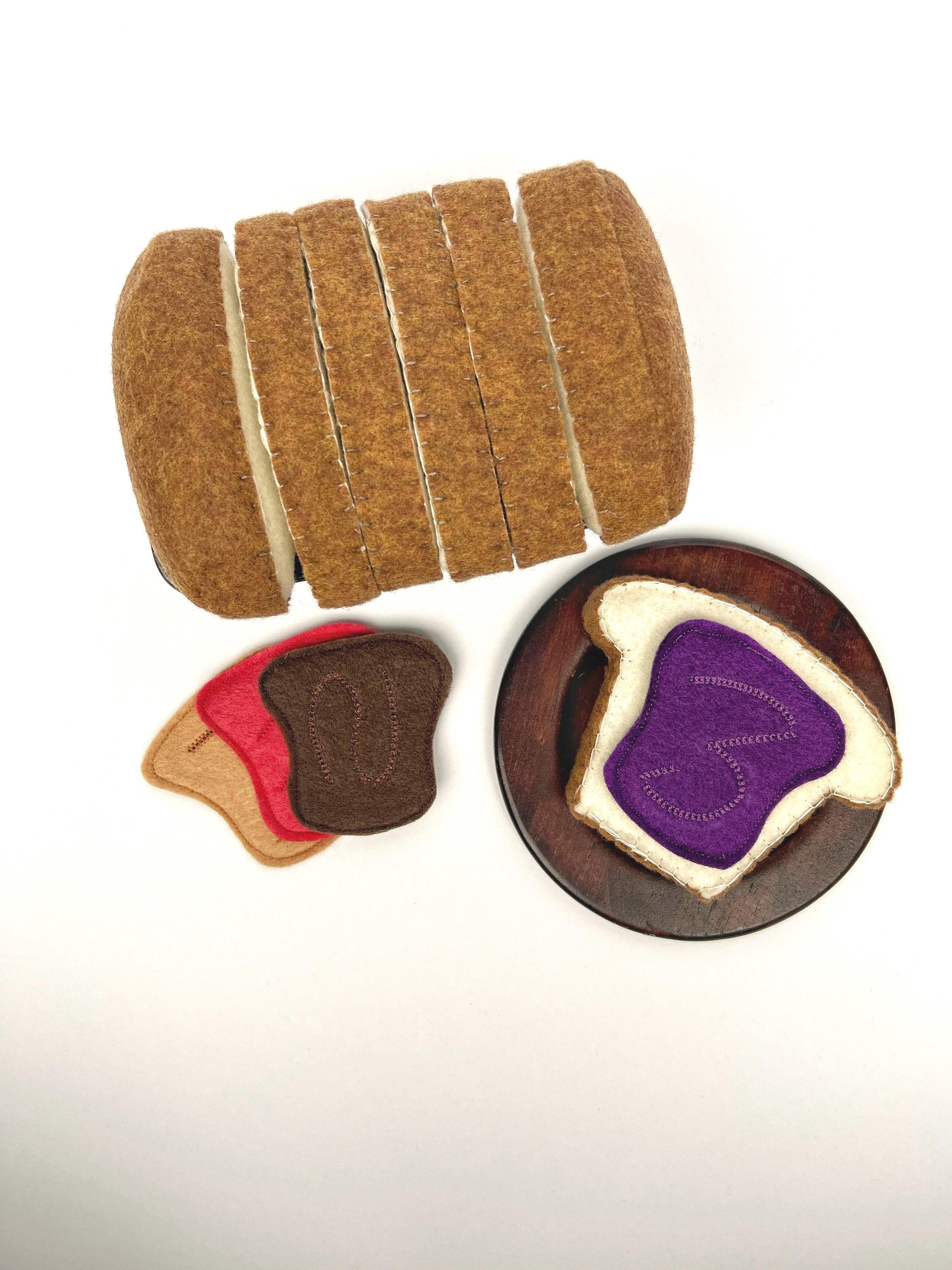 Felt Loaf of Bread With Spreads,felt Play Food, Play Food Set, Toy ...