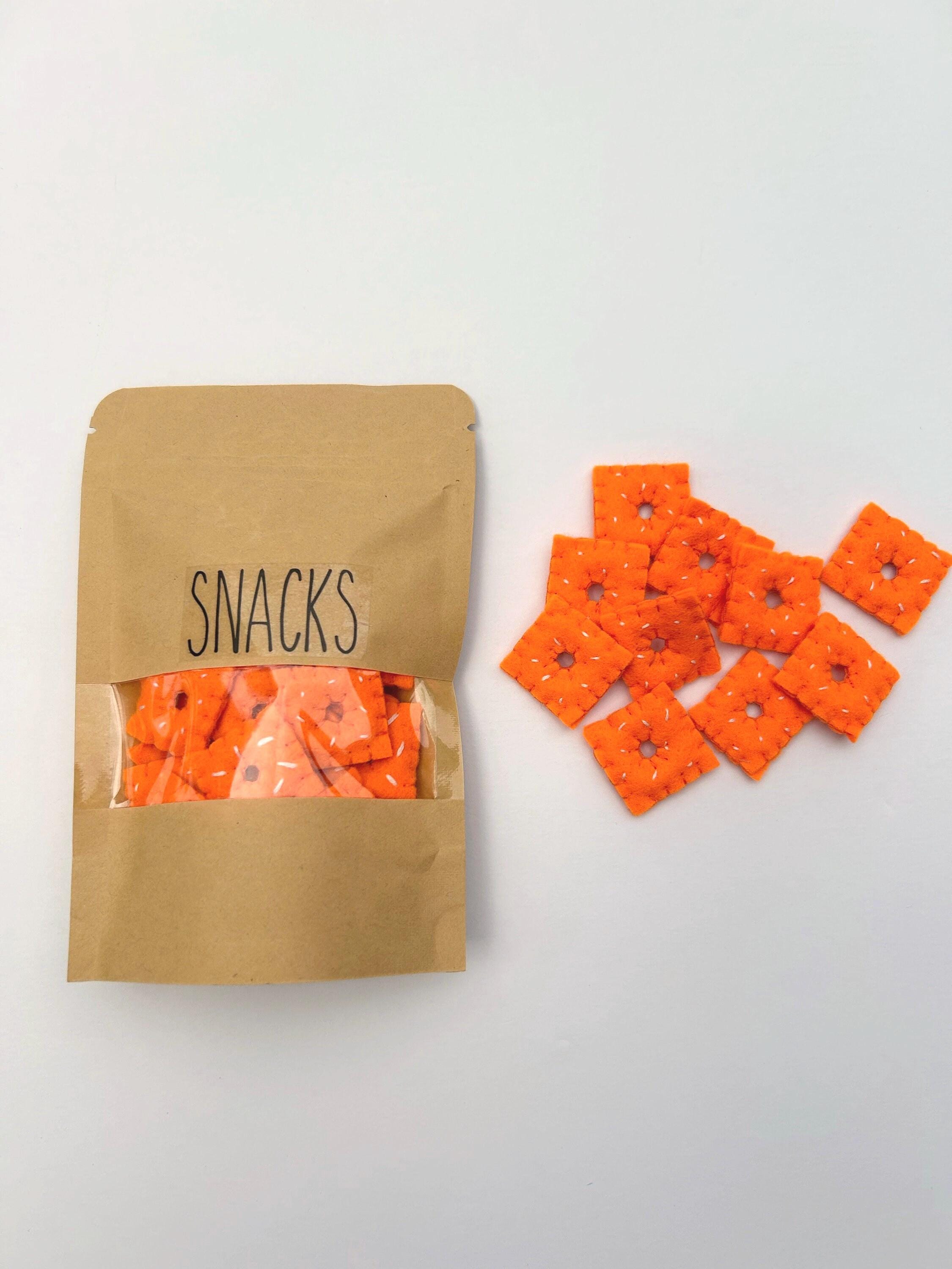 Felt Cheese Crackers: Pretend Play Food, 10-piece Snack Pack - Etsy