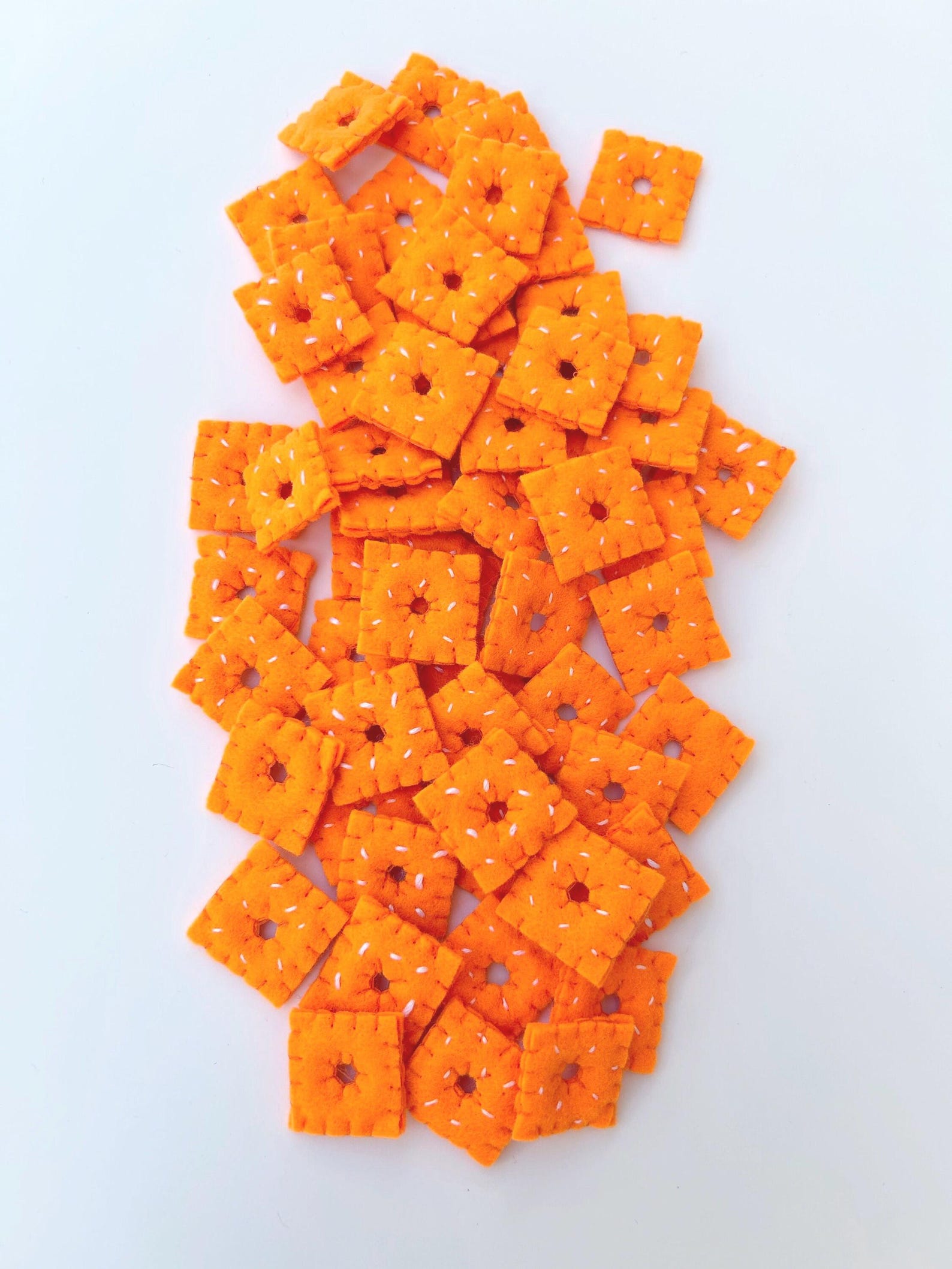 Felt Cheese Crackers: Pretend Play Food, 10-piece Snack Pack - Etsy
