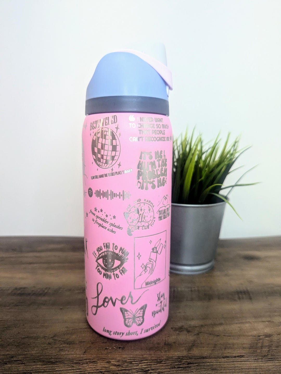 32oz **DUPE** Owala Style Engraved Water Bottle | Dupetumbler | Custom ...