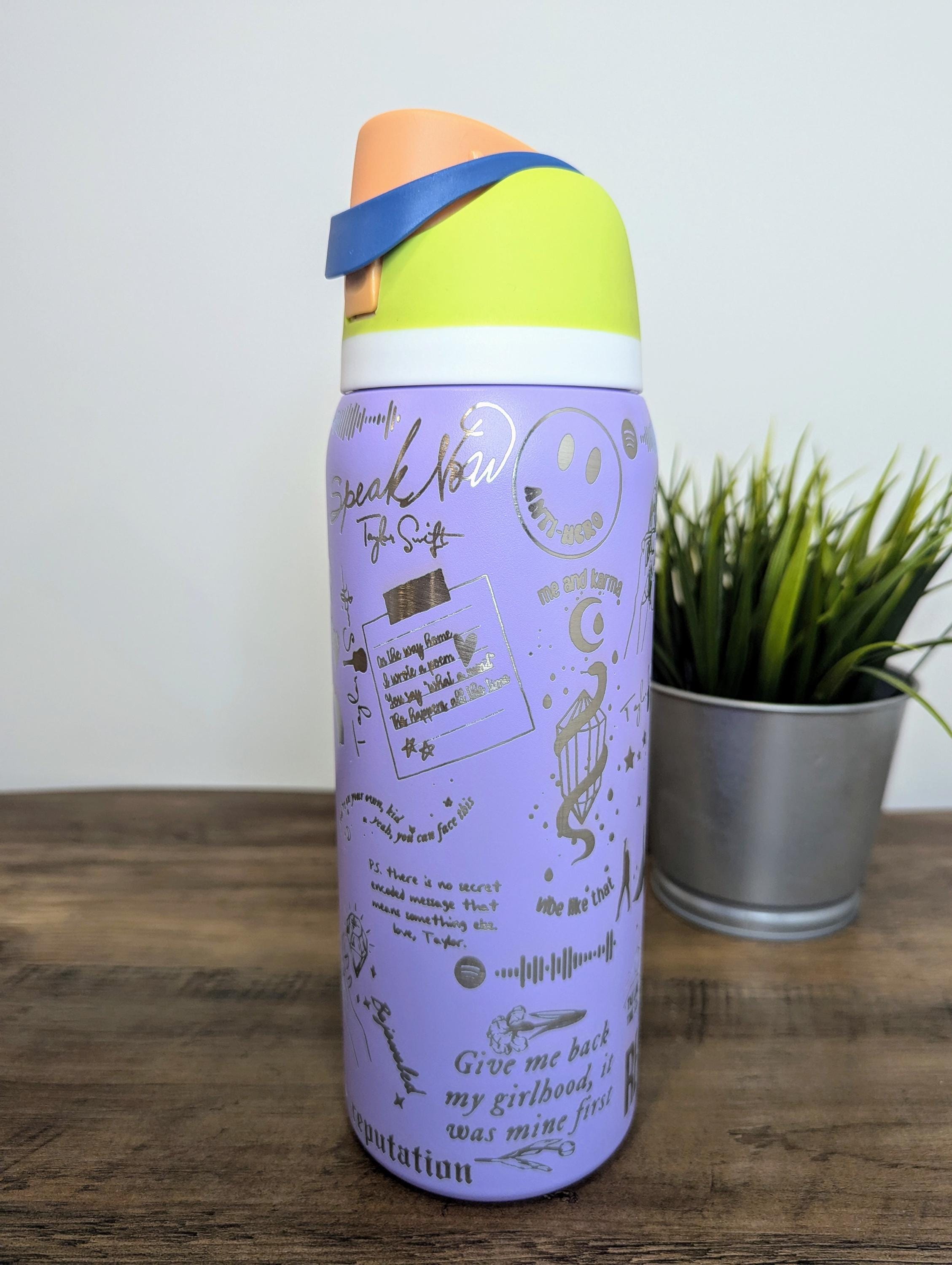 32oz **DUPE** Owala Style Engraved Water Bottle | Dupetumbler | Custom ...