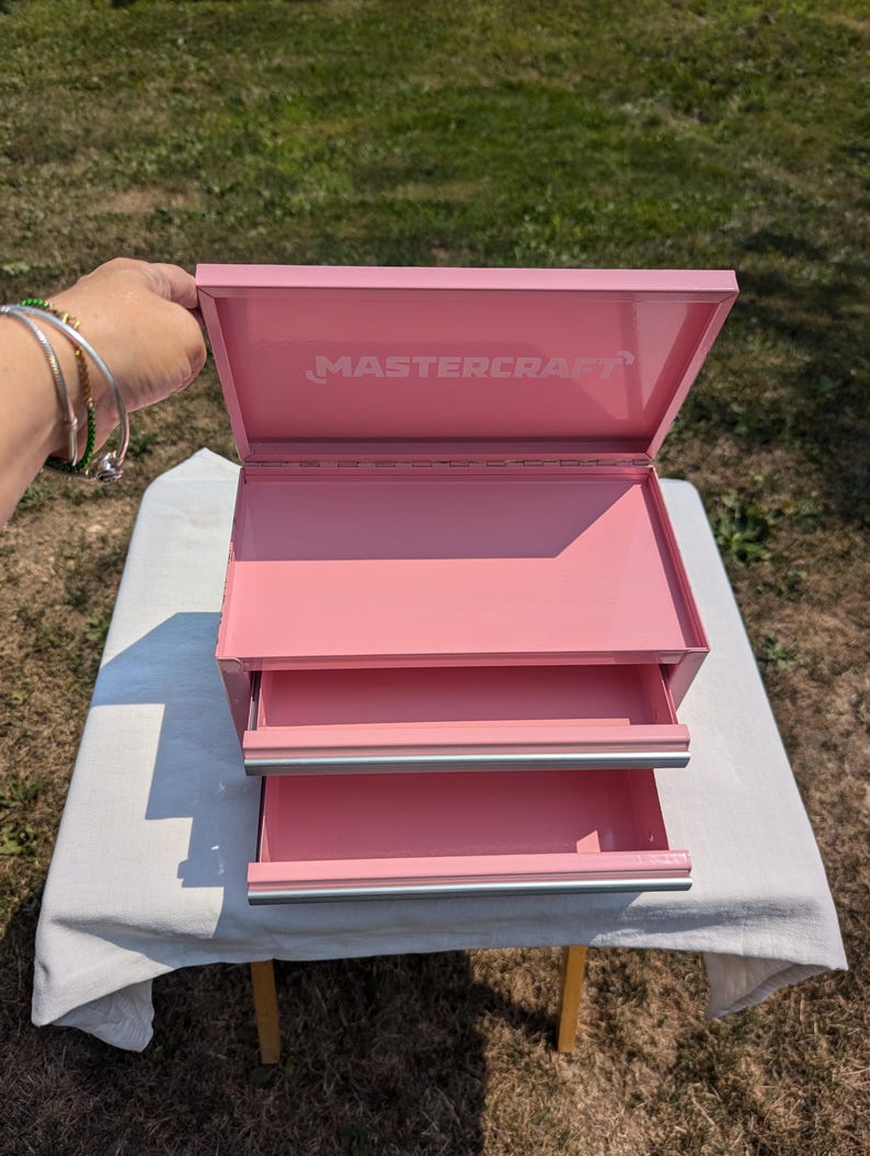 Custom Engraved Mini Toolbox – Mastercraft Metal Tool Chest ...