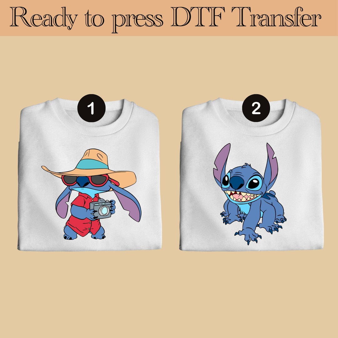 Lilo and Stitch Ready to Press, Disney DTF Transfer, Stitch DTF, Family ...
