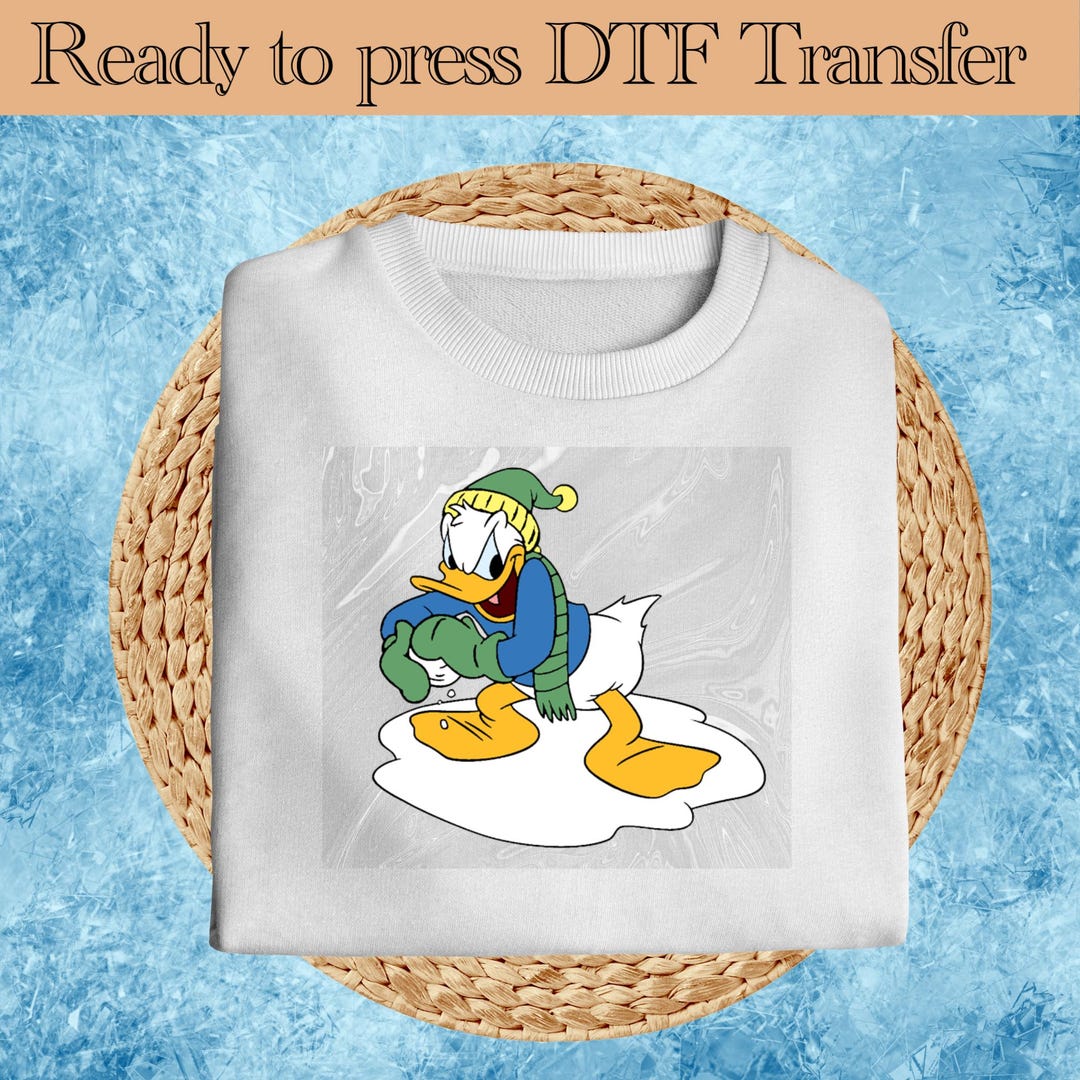 Disney Donald Duck DTF Transfer, Winter Season DTF Transfer, Disney ...