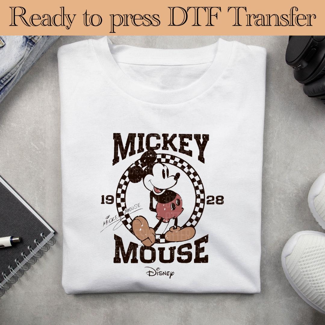 Mickey Mouse Retro DTF Transfer, Disney World Vintage Mickey DTF ...
