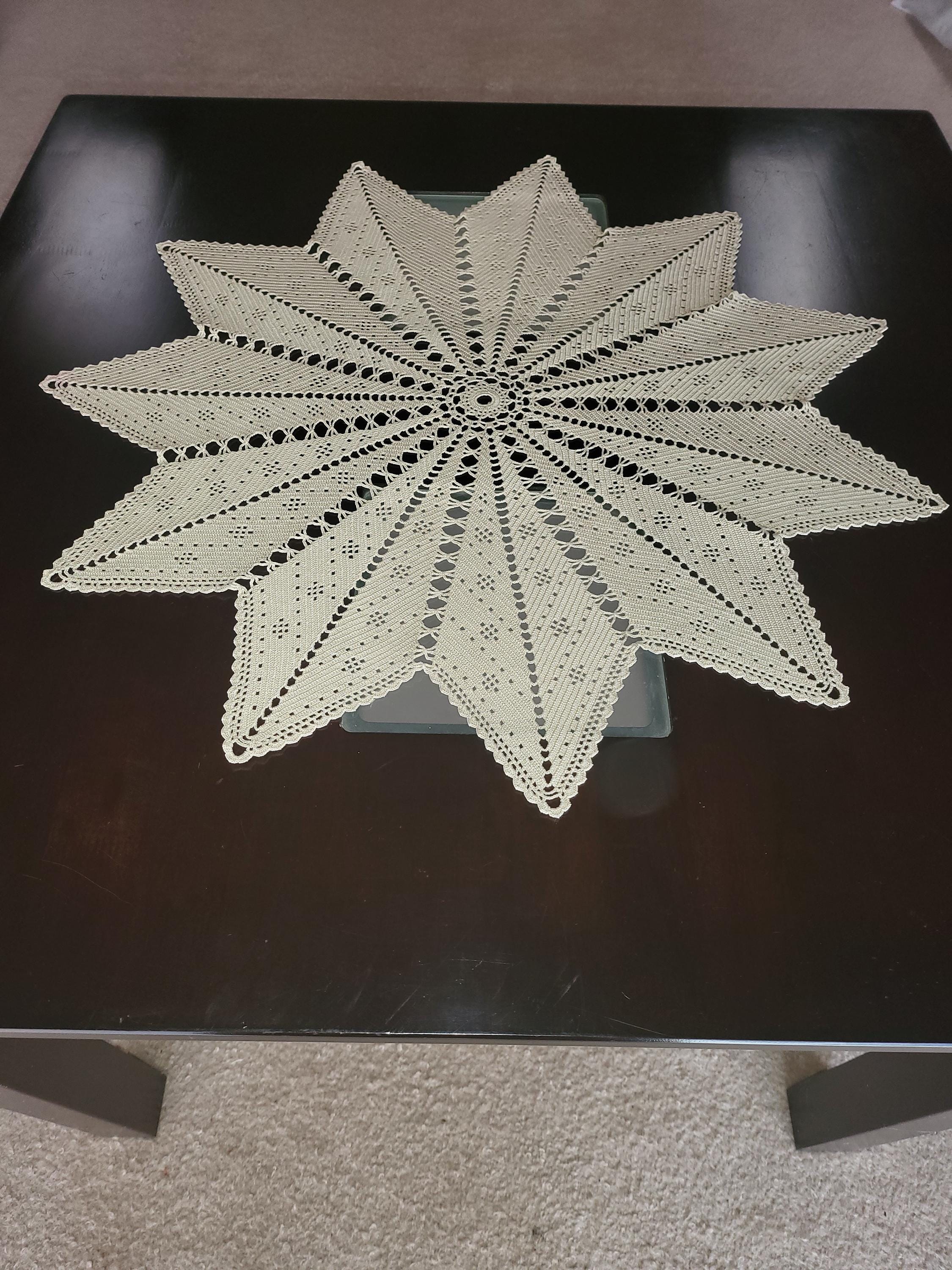Vintage Cotton Crochet Large Doily Handmade Star Shape - Etsy