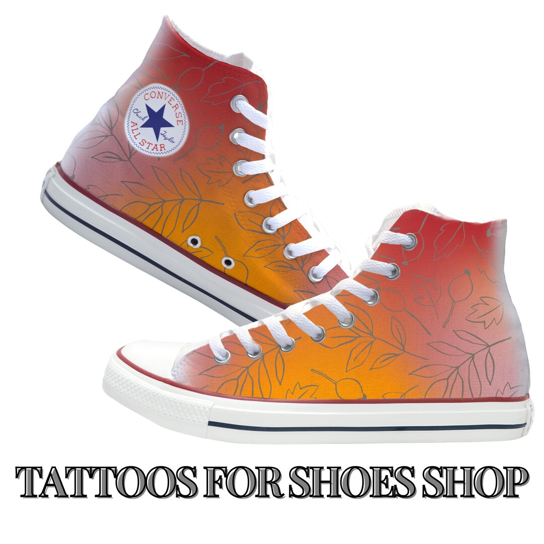 Fall Leaves Custom Converse High Top Shoes - Etsy
