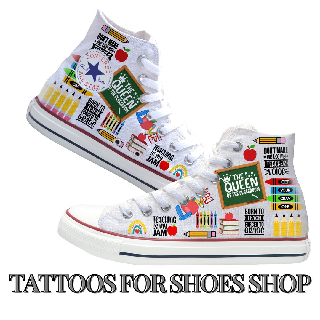 Teacher Converse High Top Shoes - Etsy