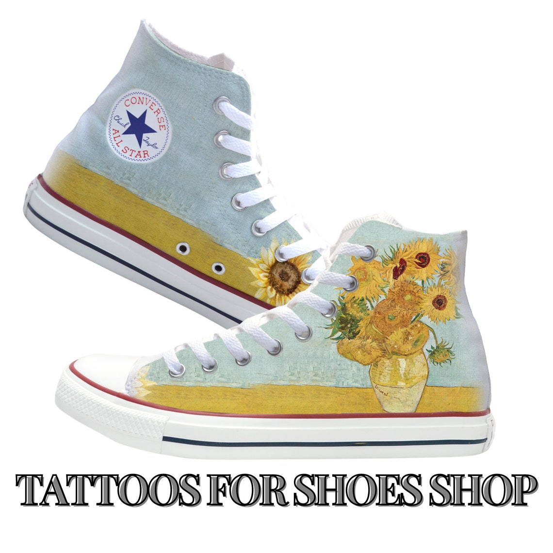 Van Gogh Sunflowers Converse High Top Shoes - Etsy