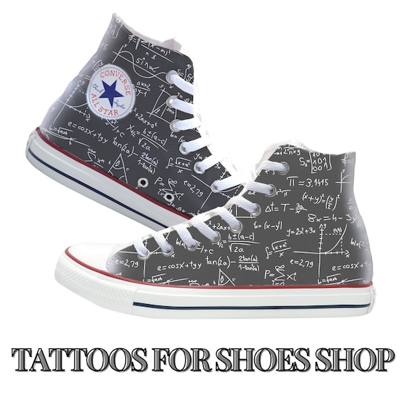 Mathematics Converse High Top Shoes Etsy Canada
