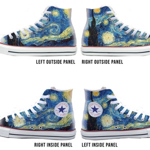 Van Gogh Starry Night Custom Converse High Top Shoes - Etsy